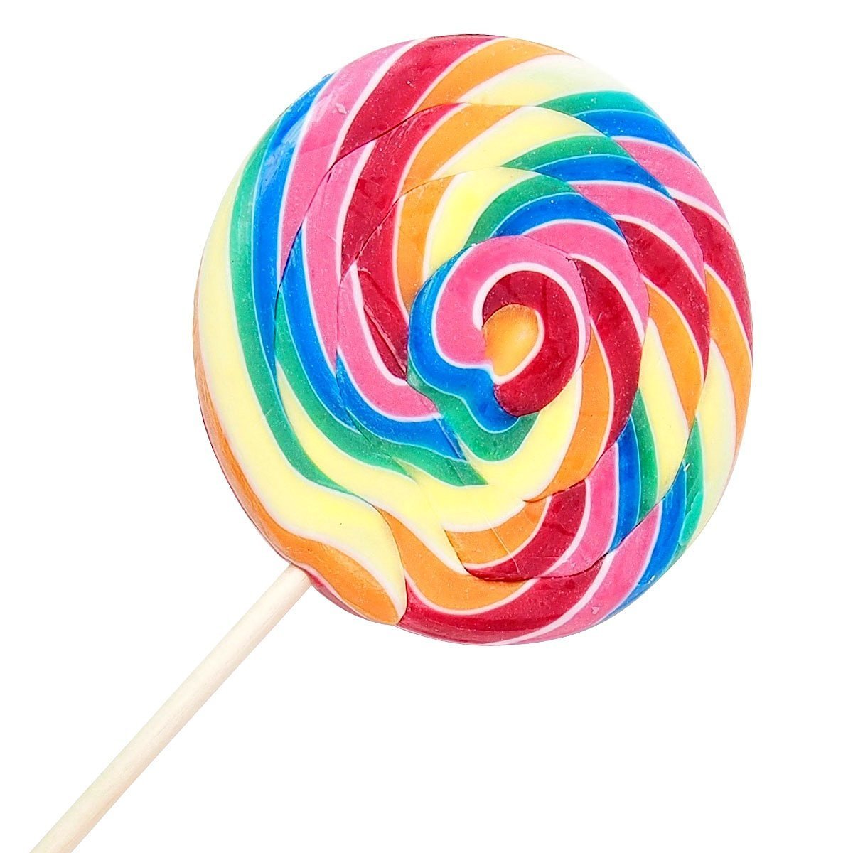 Regenbogen-Spiral-Lolli (10,5 cm Durchmesser) - Naschhaus